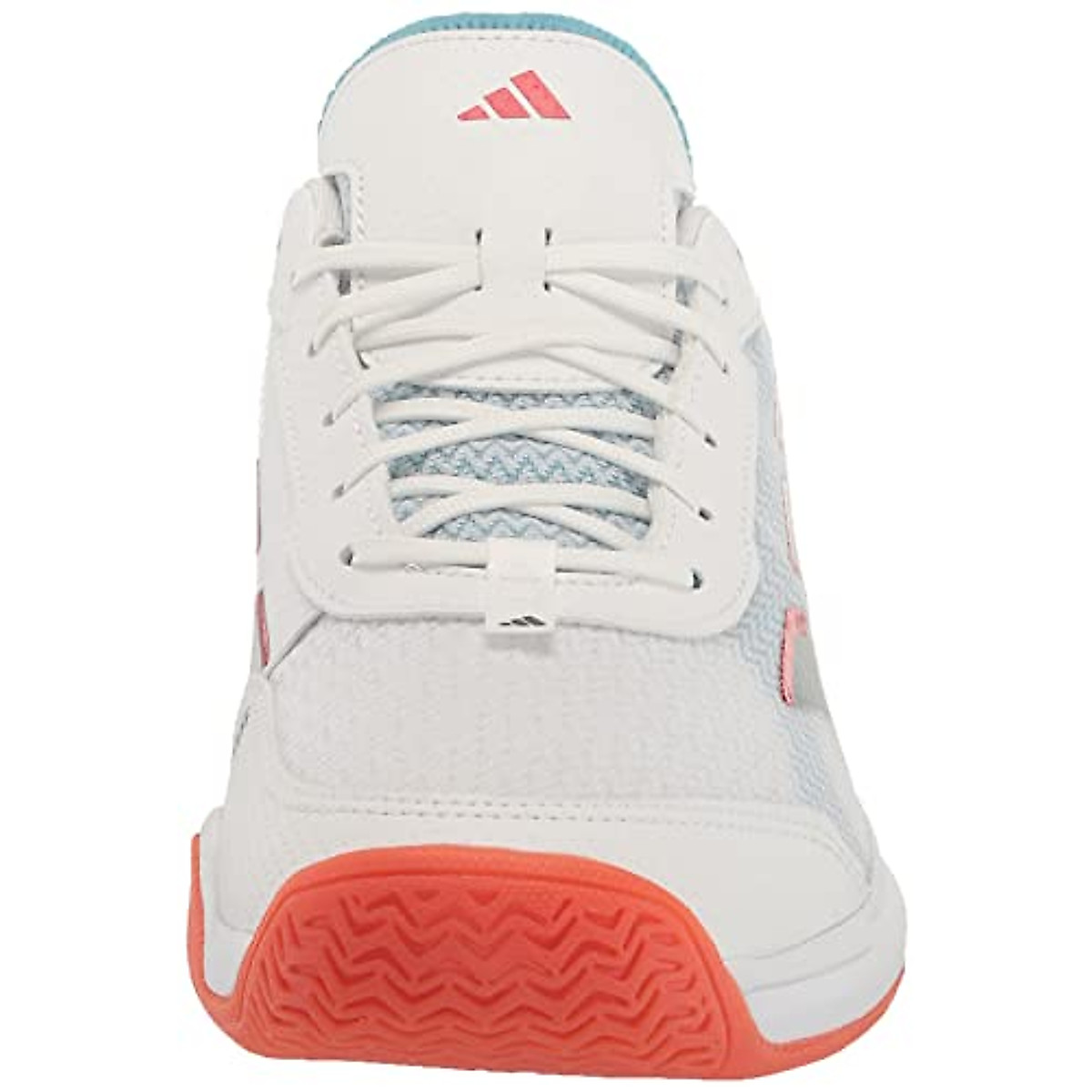 adidas Women's AvaFlash Tennis Shoe, White/Silver Metallic, 10
