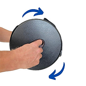 Mini-Max Stool 17.7-Inch Grey and Black Plastic Adjustable Height Retractable Camping Stool with Carrying Strap