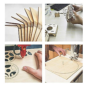 Plywood Sheet Board, A Grade, 22 x 12 inch, 1.5mm Thick, Pack of 10 Unfinished for Crafts Basswood by Craftiff