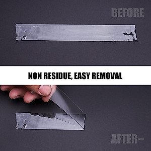 Maxwel Manufacturing Double Sided Tape Heavy Duty - 1/2" 10' Transparent Strong Adhesive Removable Double Sided Mounting Tape for Home Decor,Wall Decor,Room Decor,Office Decor(Pack of 1 Roll)