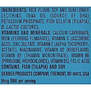 Gerber DHA and Probiotic Single-Grain Rice Baby Cereal, 8 Ounce (Pack - 1)