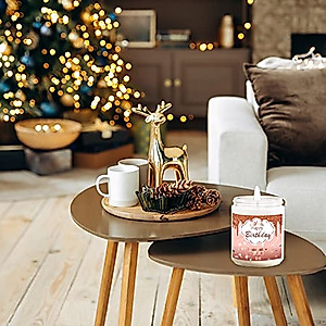 Vlipoeasn Happy Birthday Scented Candle Gifts for Her | Unique Gift for Best Friend Happy Birthday Hidden in Candle | Funny Soy Wax Candles Scents of Vanilla Gift Idea for Sister Mom Coworker 7OZ