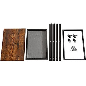 IBUYKE Industrial Printer Stand, 3-Tier Printer Cart for Storage, Printer Table with Storage Rack for Home or Office, Rustic Brown and Black GL-TMJ011H