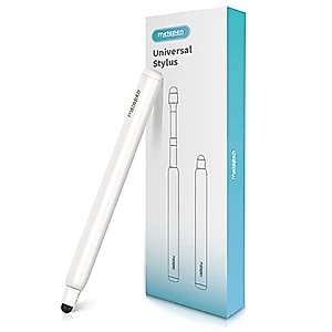 Metapen X1 Universal Stylus Pen for Touch Screens, 2-1 Retractable Pointer & Stylus with Special Flocking Tip, High Precision & Soft, Stylus Pen for iPad/iPhone/Android/Tablets/Samsung/HP/Kindle