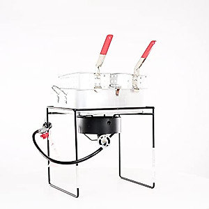 King Kooker 1618 16-Inch Propane Outdoor Cooker with Aluminum Pan and 2 Frying Baskets