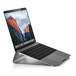 Mount-It! Tilted Laptop Riser for MacBook and iPad Pro - Ergonomic Laptop and Tablet Wedge - Laptop Cooling Stand for MacBook, MacBook Pro, Chromebook, iPad Pro, Drawing Tablets with 11"-15" Screens