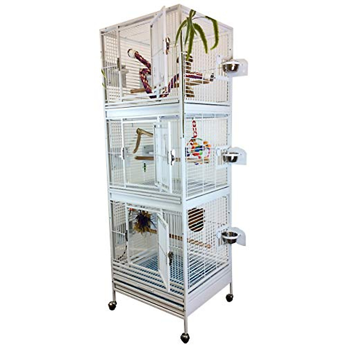 A&E Cage Co. Triple Stack, 24"x22", Platinum