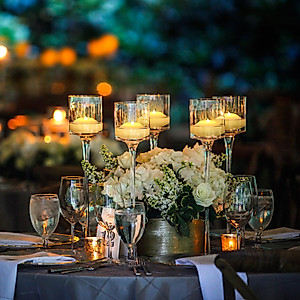 LACGO 48 PCS LED Waterproof Floating Novelty Candles Light, LED Battery-Powered Flameless Flicker Candle, Water Activated Candle, for Baby Shower, Wedding, Home, Party Decor(Warm White)