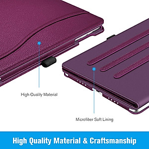Fintie Case for iPad Pro 9.7 Inch 2016 Release Tablet- [Corner Protection] Multi-Angle Viewing Folio Smart Stand Back Cover with Pocket, Pencil Holder, Auto Wake/Sleep, Purple