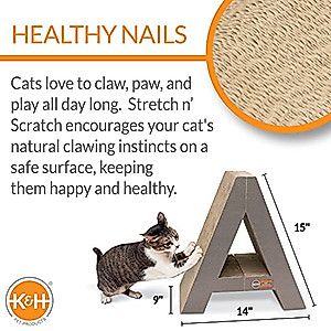 K&H Pet Products Stretch n' Scratch Cardboard Cat ScratcherToy 9” x 14” x 15”