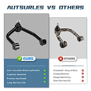 Front Upper Control Arms with Ball Joint for Nissan Titan 2004-2015, for Nissan Armada 2005-2019, Adaption 2-4" Lift Suspension Kit Tubular Adjustable Control Arm, Replacement Suspension Arms 2 PCS