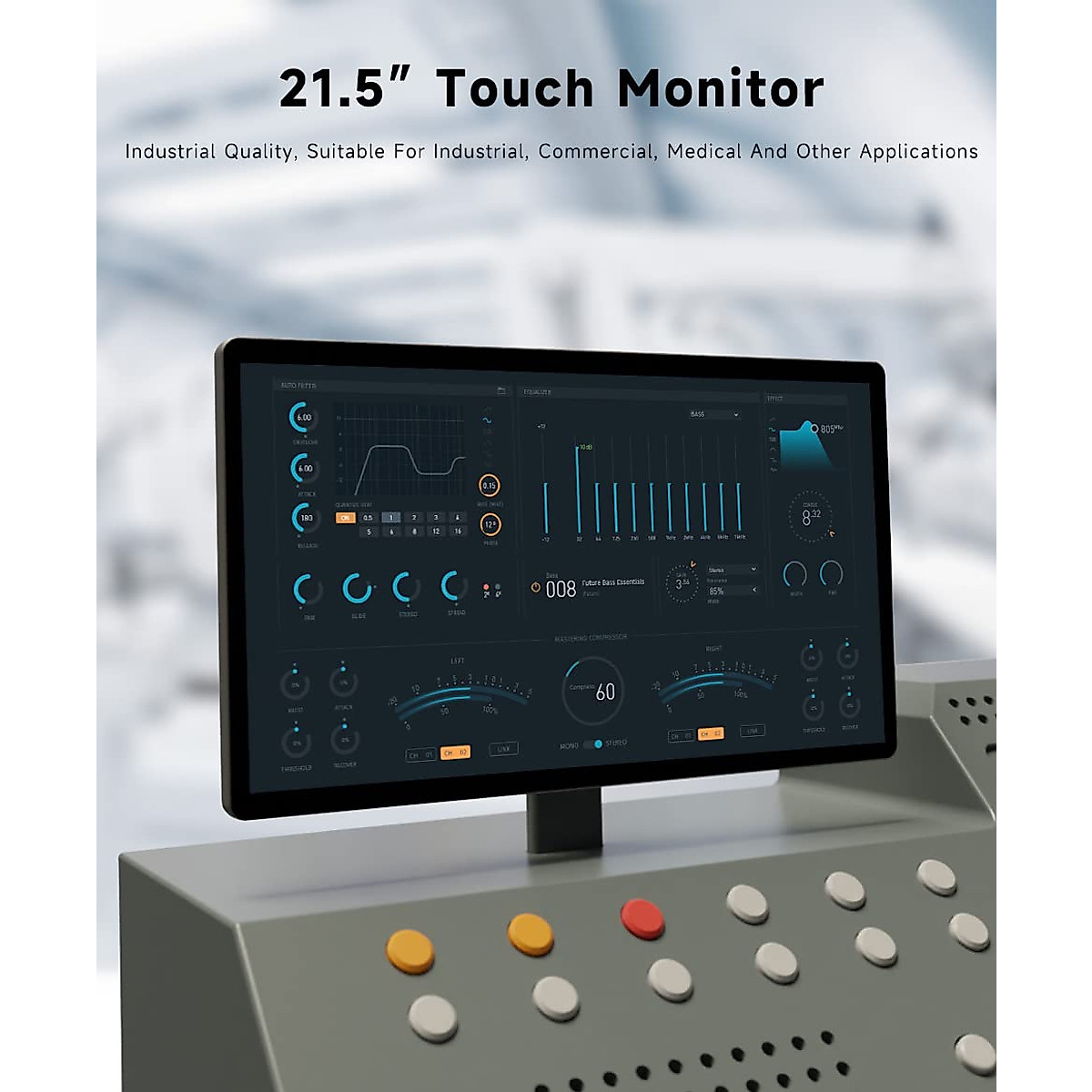 waveshare 21.5inch Capacitive Touch Monitor, 1080×1920 Full HD, Compatible with Raspberry Pi/Jetson Nano/PC-Monitor Only