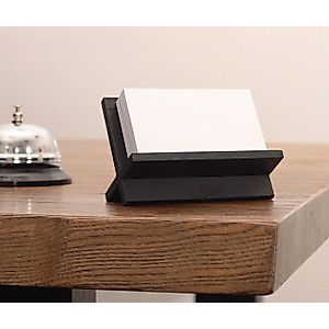 TOROS store Business Card Holder for Desk - Black Wood Small Cards Holders, Professional Desktop Business Card Stand Display, Wooden Name Card Holder, Modern Design Office Business Cards Holder