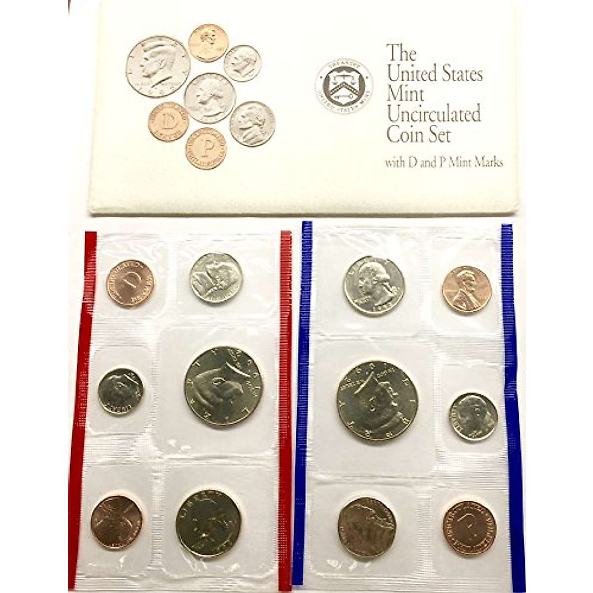 1992 P D US Mint set 10 Pieces comes in US mint Packaging Brilliant Uncirculated