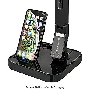Fugetek LED Desk Table Lamp, 14W, 530 Lumens, Wireless Charger & USB Charging Port, Dimmable Eye-Caring, 5 Brightness & 4 Light Modes, Adjustable Arms, Touch Control, Auto Sleep Timer