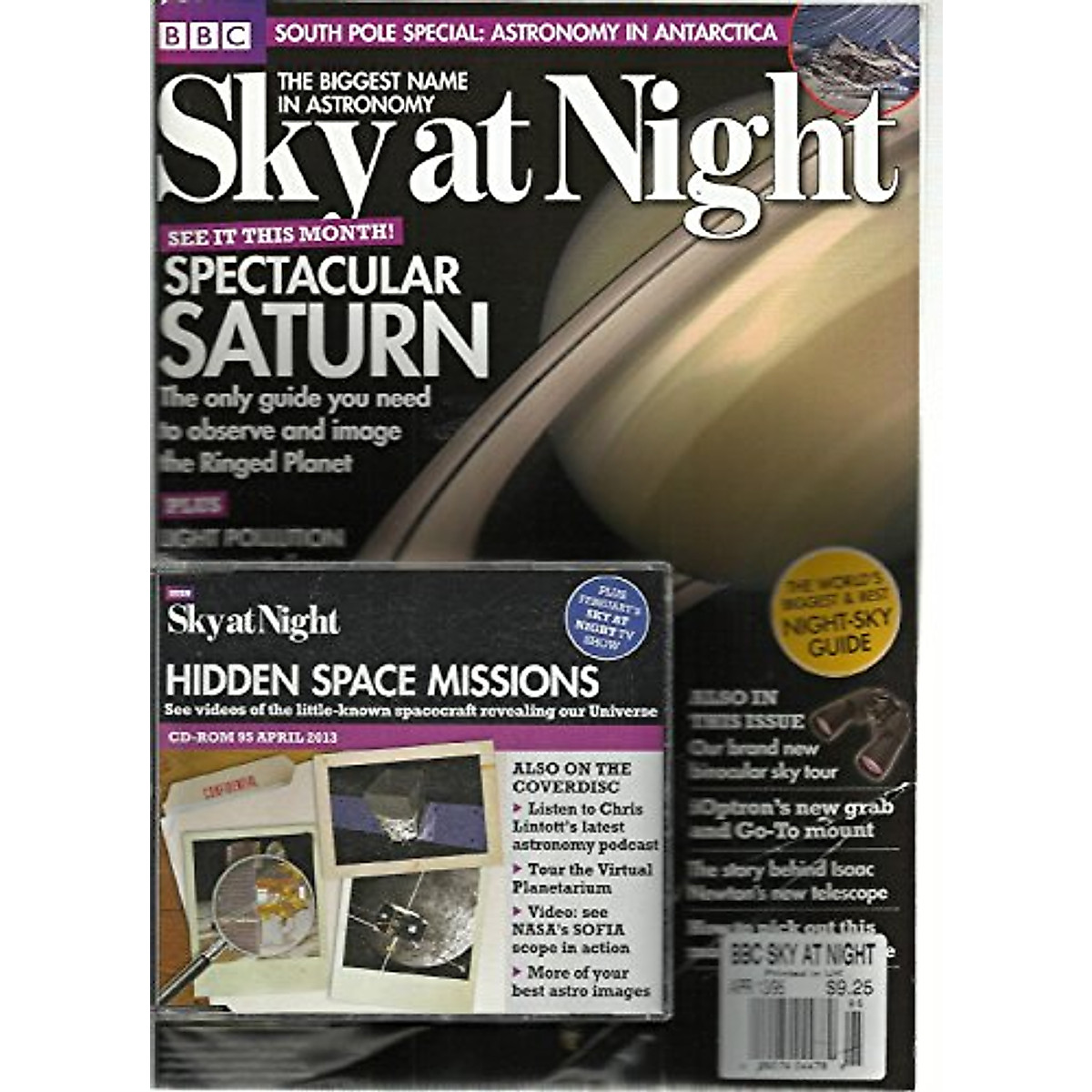 SKY AT NIGHT, APRIL, 2013 (THE BIGGEST NAME IN ASTRONOMY * SPECTULAR SATURN