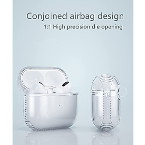 Clear Case for AirPods 3, 2021 Transparent TPU Non-Yellowing Cover with Keychain Conjoined Design Shockproof Rugged Skin Accessories for Airpod 3 Charging Case (Crystal Clear-1)
