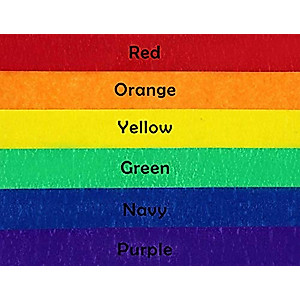 Colored Masking ,Painters Tape for Arts & Crafts, Labeling or Coding - Art Supplies for Kids - 6 Different Color Rolls -1 Inch x 13 Yards (2.4cm X 12m)