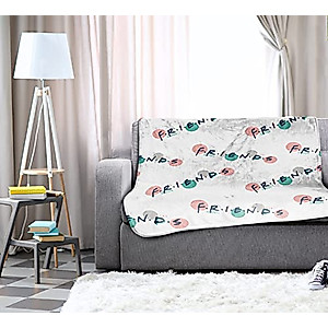 Friends Bubbles Throw Blanket - Measures 50 x 70 inches - Fade Resistant Super Soft Fleece Bedding (Official Friends Product)