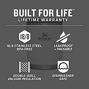 Stanley Adventure To Go Insulated Food Jar - 18oz - Stainless Steel Insulated Food Container with Leak Proof Lid - BPA-Free and Dishwasher Safe
