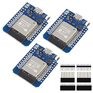 D-FLIFE ESP32 D1 Mini NodeMCU ESP-WROOM-32 WLAN WiFi Bluetooth IoT Development Board 5V Compatible with Arduino (3pcs)