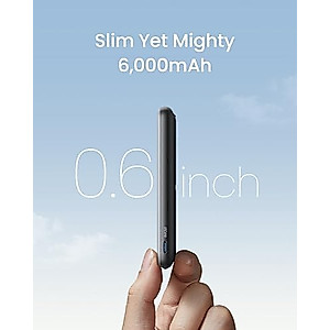 INIU for MagSafe Portable Charger, Ultra Slim 6000mAh 20W Magnetic Power Bank with Foldable Stand, USB-C in&Out Wireless Battery Pack, for iPhone 15/15 Plus/15 Pro/15 Pro Max, iPhone 14/13/12 Series