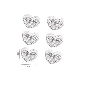 Tofficu 60 Pcs Transparent Love Clip Food Storage Sealing Clips Frog Chip Clips Magnets Sealing Clips Chip Bag Clamps Food Bag Clips Hinge Paper Clips Mini Chips Plastic Girl Wallet Heavy