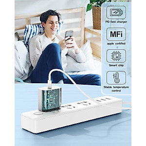 Susnwere iPhone 14 13 12 Charger Fast Charging, 2 Pack 20W Fast PD USB C Wall Charger Adapter with 3Pack 6Ft USB C to Lightning Cable (MFi Certified) for 14/14 Plus/14 Pro/14 Pro Max/13/ White