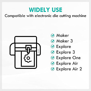 HQMaster Bonded-Fabric Blade and Holder Compatible with Explore 3/Air 2/Air/One/Maker 3/Maker Cutting Machine Replacement Blades for Polyester, Silk, Cotton, Denim, Felt, Linen