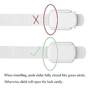 Eco-Baby Safety Cabinet Proofing for Babies - 3M Adhesive Baby Proofing Straps, Refrigerator Lock Straps, Child Proof Locks for Cabinet, Toilet Seat,Cupboard,Door with Easy Installation (12 Pack)