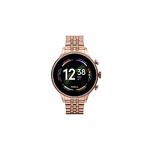 Fossil Women's GEN 6 Touchscreen Smartwatch with Speaker, Heart Rate, NFC, and Smartphone Notifications, Rose Gold, Bracelet