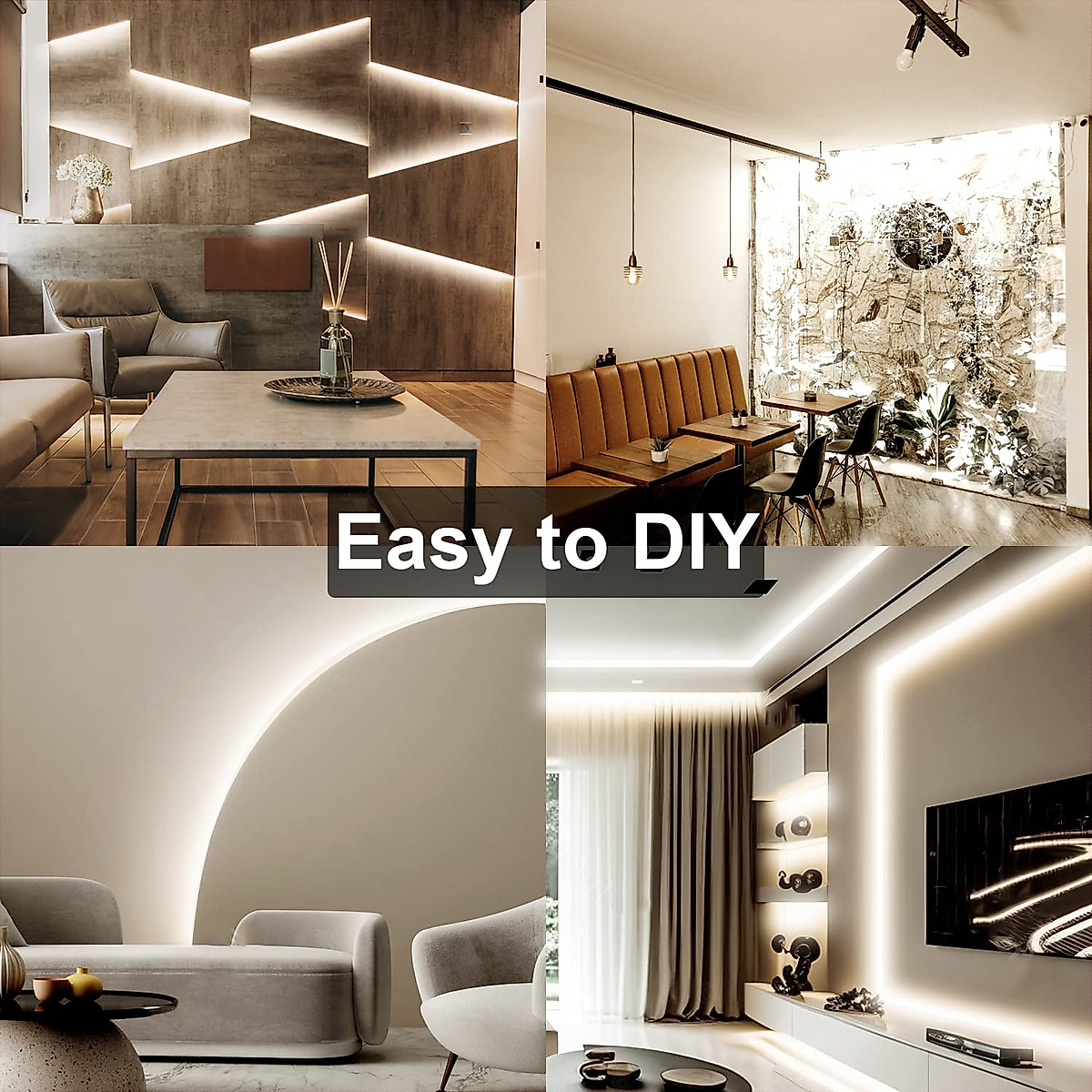 DAYBETTER Smart Led Lights 32.8ft, App Controlled Led Strip Lights Kits with 24 Keys Remote, Timer Schedule Led Lights Strip, Color Changing Led Lights for Bedroom Party Kitchen