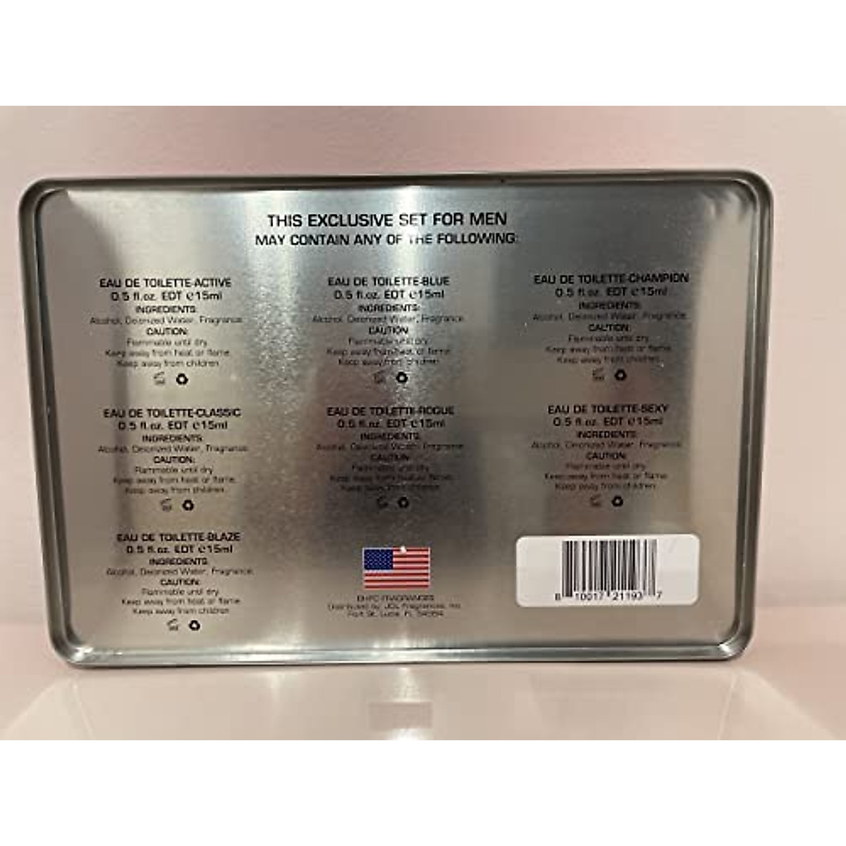 Beverly Hills Polo Club Men's Collection 4-Cologne Gift Set with Deluxe Tin Gift Box (Colognes may vary)