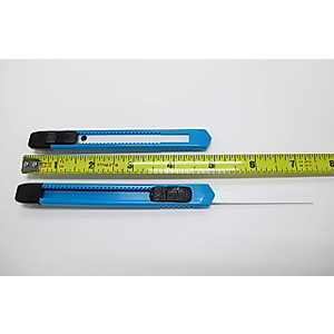 2pcs MOJO-HOME Ceramic Box Cutter - Utility Knife for opening packages with safety lock and snap off blades (Blue)