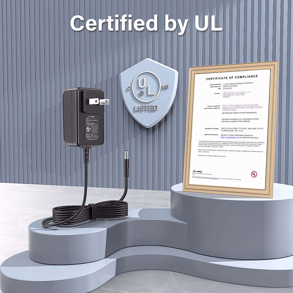 Power Cord for AeroGarden Harvest 360 Slim 100690 Replacement Charger AC Adapter for AeroGarden Harvest Elite 100691 6.0Ft Extra Long DC Power Supply PERFEIDY