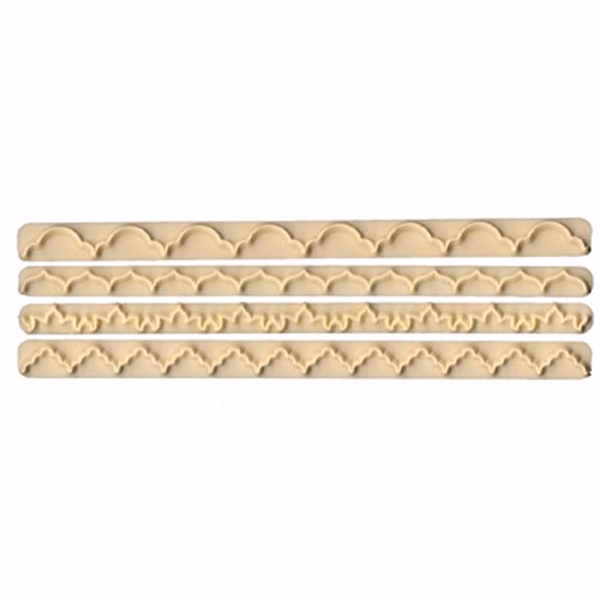 FMM Sugarcraft Straight Frill Cutter, 4 cutters included, (Set 1, 1-4)