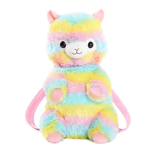 LANFIRE Cartoon Animal hamster squirrel backpack shoulder bag Rainbow Sheep Backpack panda backpack