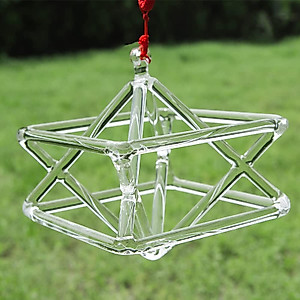 5/6 inch Chakra Optically Clear Quartz Crystal Singing Merkaba Pyramid with Singing Pyramid Carrying Case and Two types Crystal Singing Bowl Striker (Size : 6 inch and bag)