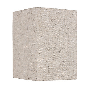 Ruiever Square Lampshades Set of 2, Linen Lampshades L6.3"x W6.3" x H9.84" High, Easy Assembly Replacement Fabric Lampshades for Table Lamps Floor Lamps, Beige Color Lampshade,