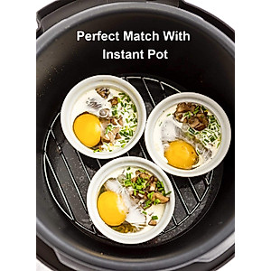 LE TAUCI Ramekins 4 OZ Oven Safe, Creme Brulee Ramekins, Pudding Custard Cups Souffle Ramiken, Dipping Sauce Dishes, Ceramic Ramekin Bowls Set of 6, White