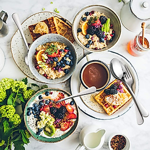 Hiware 12-Piece Dinner Spoons Set, Food Grade Stainless Steel Spoons Silverware for Home, Kitchen or Restaurant - Mirror Polished, Dishwasher Safe, 7.3 Inch