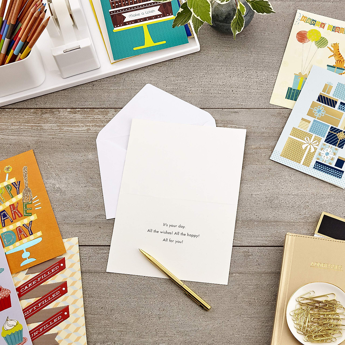 Hallmark Handmade Birthday Cards Assortment, Happy Cake Day (12 Cards with Envelopes)