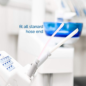 JMU 100Pcs Dental HVE Suction Tips, Dental Evacuation Tips, High Volume Evacuator Tips, Disposable Vented Evacuation Aspirator Tips