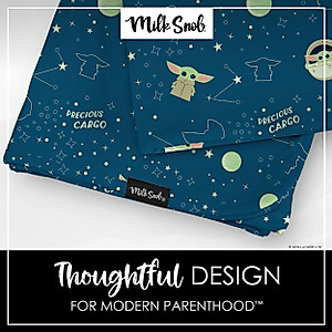Milk Snob Star Wars The Child Baby Boy and Girl Swaddle Blanket, Soft Receiving, Security Bed and Play Blanket, Toddler and Infant Baby Bedding Registry and Shower Gifts, Newborn Essentials, 35x35
