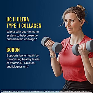 Move Free Ultra Triple Action Joint Support Supplement - Type II Collagen Boron & Hyaluronic Acid - Supports Joint Comfort, Cartiliage & Bones in 1 Tiny Pill Per Day, 2x30ct Bottles (60 servings)*