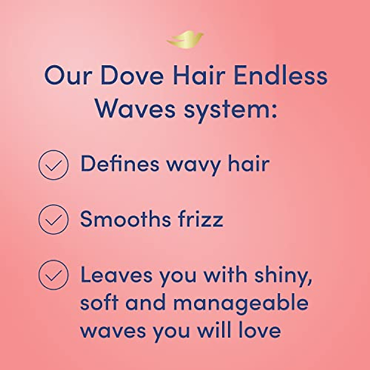Dove Shampoo for Curly Hair Endless Waves Sulfate Free Hair Shampoo 20.4 fl oz