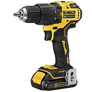 DEWALT ATOMIC 20V MAX* Hammer Drill, Cordless, Compact, 1/2-Inch, 2 Batteries (DCD709C2)
