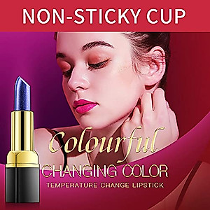 REVERIE DIARY Lipstick for Women, Magic Temperature Changing Colors (Blue Changed into Pink) Lip Stain Gloss Moisturizing And Long Lasting Waterproof Lip Balm Makeup, 0.12 Ounce