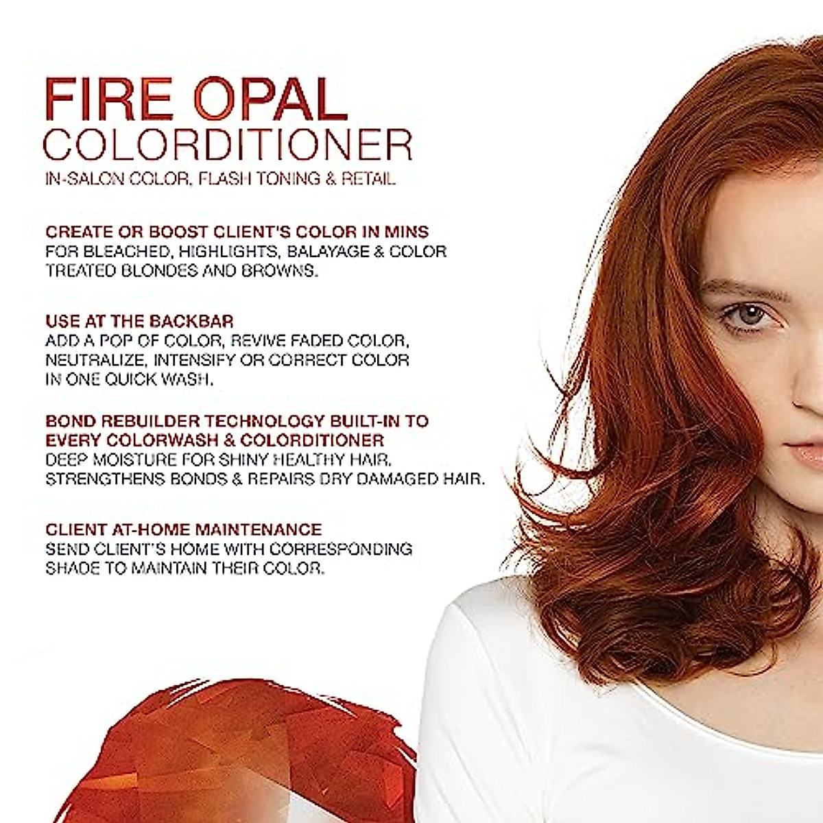 Celeb Luxury Colorwash Color Depositing Conditioner - Color Refresher , Vegan Hair Dye Mask, Bondfix Bond Rebuilder, Gem Lites Fire Opal