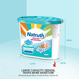 NATRUTH Ocean Breeze Moisture Absorber（6 Pack）12.5 Oz,Humidity Absorber Attracts Extra Moisture from Your Bathroom, Closet, Kitchen & Study, Dehumidifier for Closet